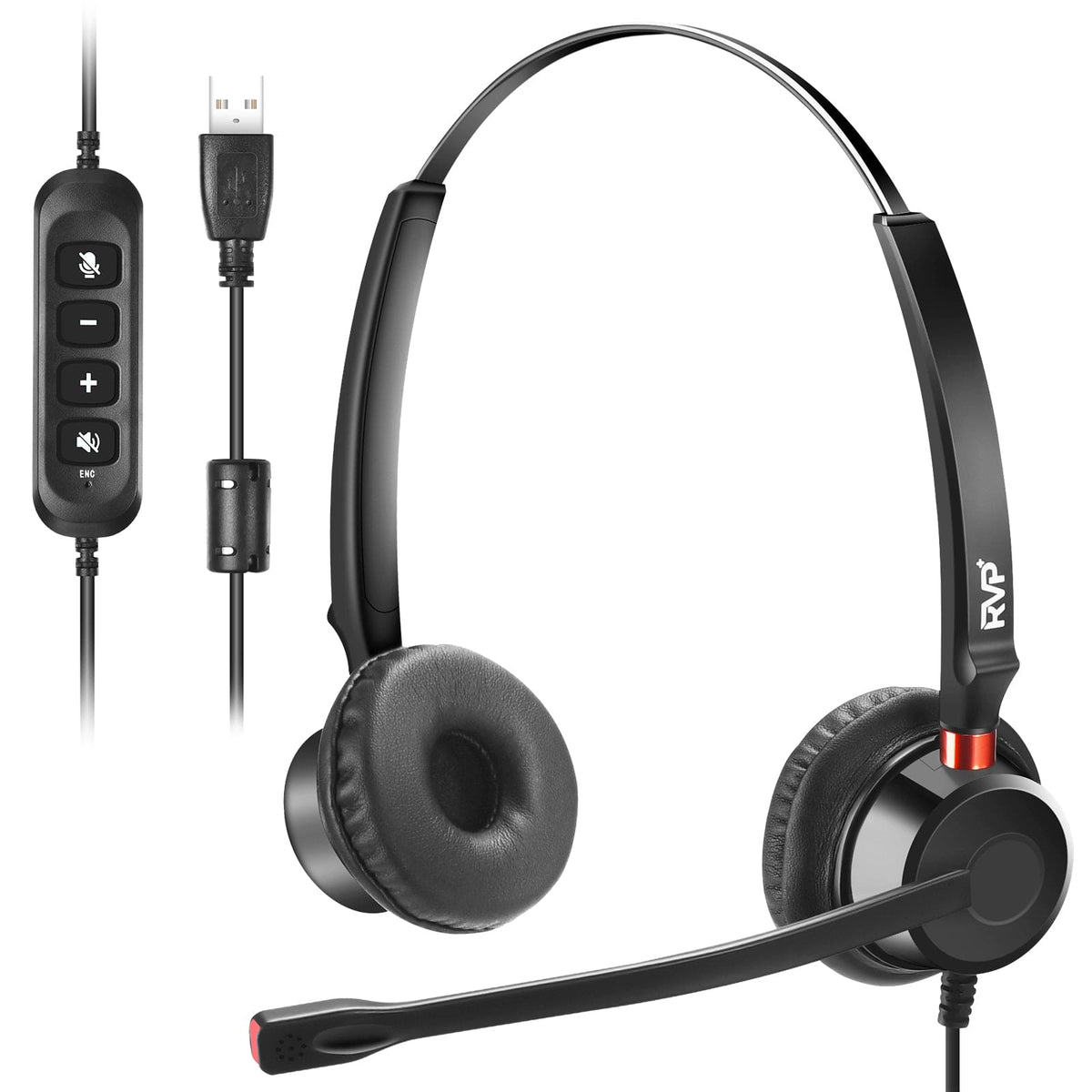 RVP+ Stereo USB Headset with Environmental Noise Cancelation (ENC), Wi