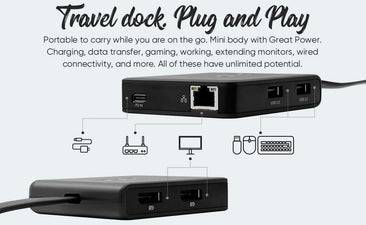 RVP+ Docking Station Dual Monitor, 100W Laptop-Charging, DisplayPort M ...